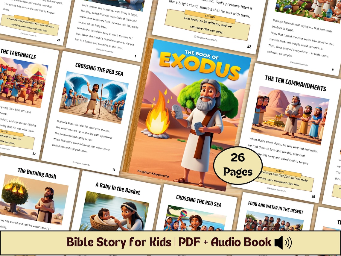 Exodus Bible Kids, Exodus Bible, Moses Exodus Print, Bible Story Kid ...