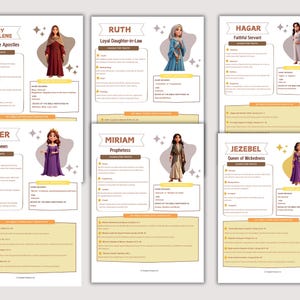 Printable Character Bible Study, Bible Character Study Women, Bible ...