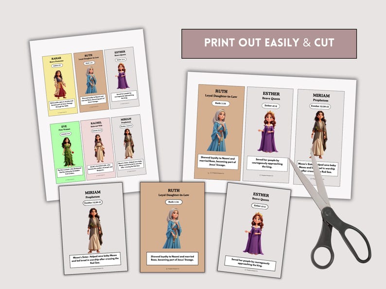 Bible Characters Printables, Bible Character Study Women, Bible ...