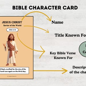 New Testament Bible Characters, Bible Character Cards, New Testament ...