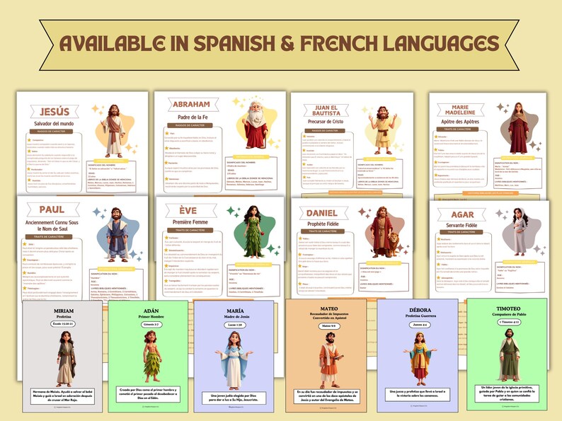 New Testament Bible Characters, Bible Character Cards, New Testament ...