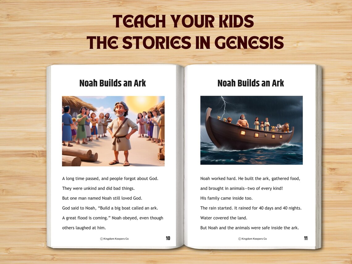 Kids Genesis Story, Genesis Printable, Book of Genesis, Bible Story Kid ...