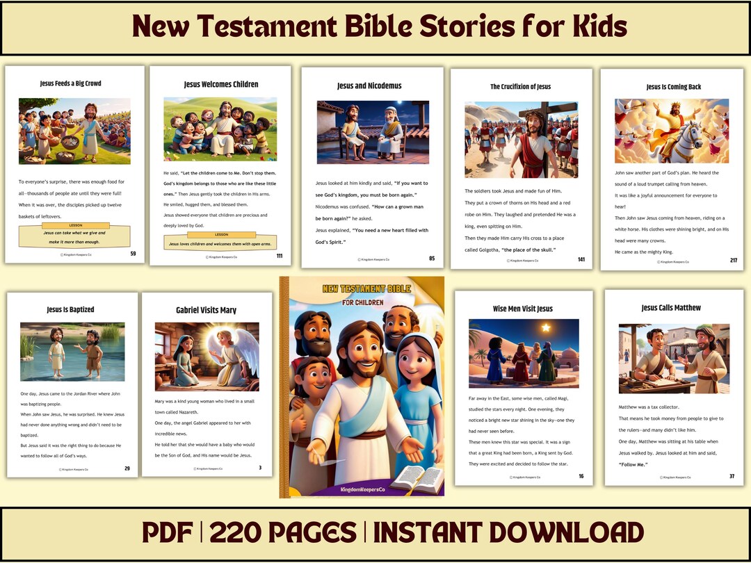 New Testament Stories, Jesus Bible Stories Kids, Kids Bible New ...