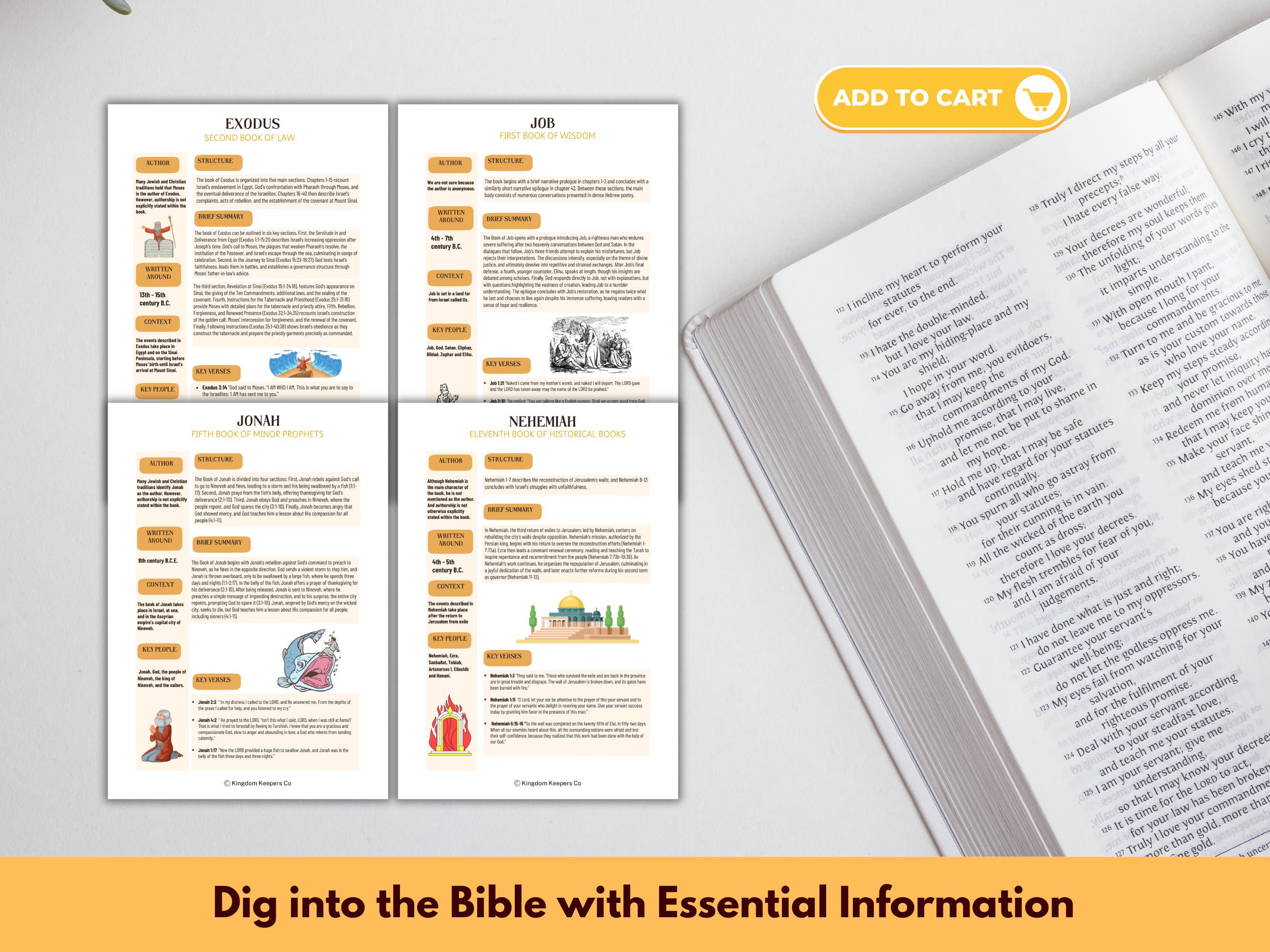 Old Testament Bible Study, Printable Bible Study Guide, Inductive Bible ...