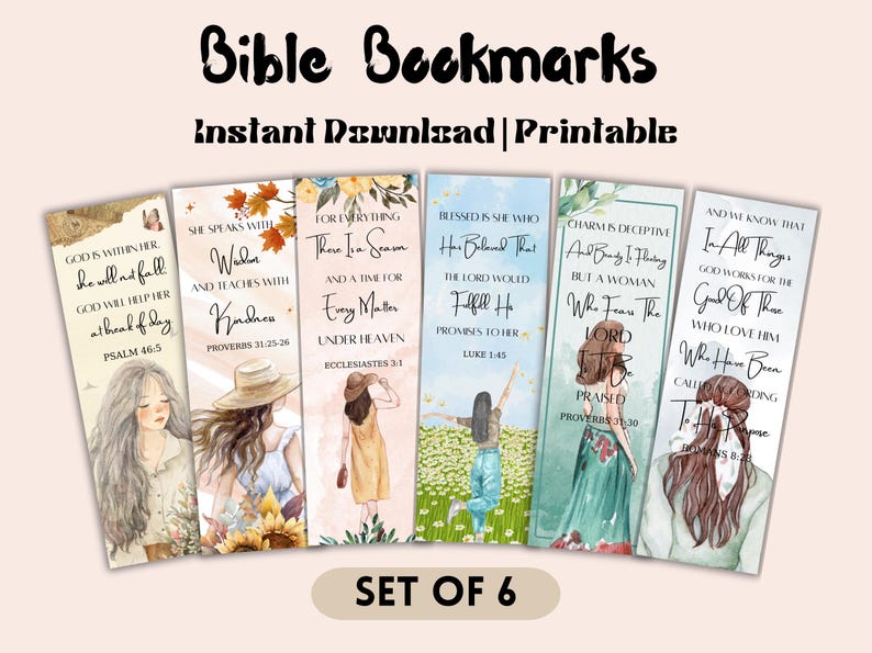 Christian Bookmarks, Christian Printable Bookmarks, Christian Girl ...