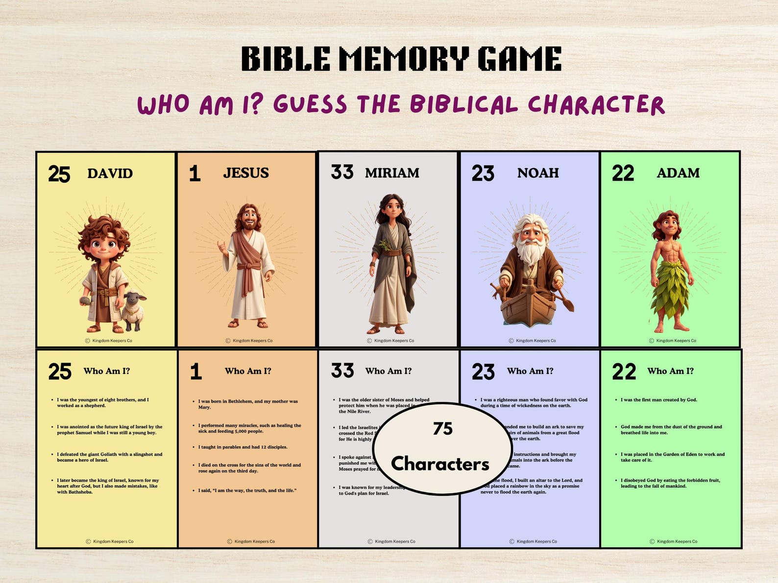 Bible Memory Game, Bible Memory Matching Game, Bible Games Printable ...