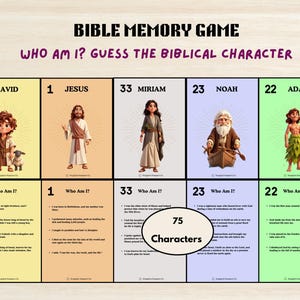 Bible Memory Game, Bible Memory Matching Game, Bible Games Printable ...
