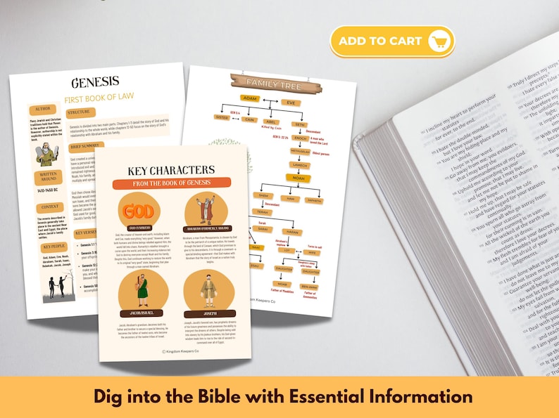Genesis Printable, Book of Genesis, Bible Study Cheat Sheets, Guided ...