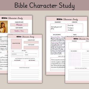 Bible Character Study, Bible Character Printable, Bible Character ...