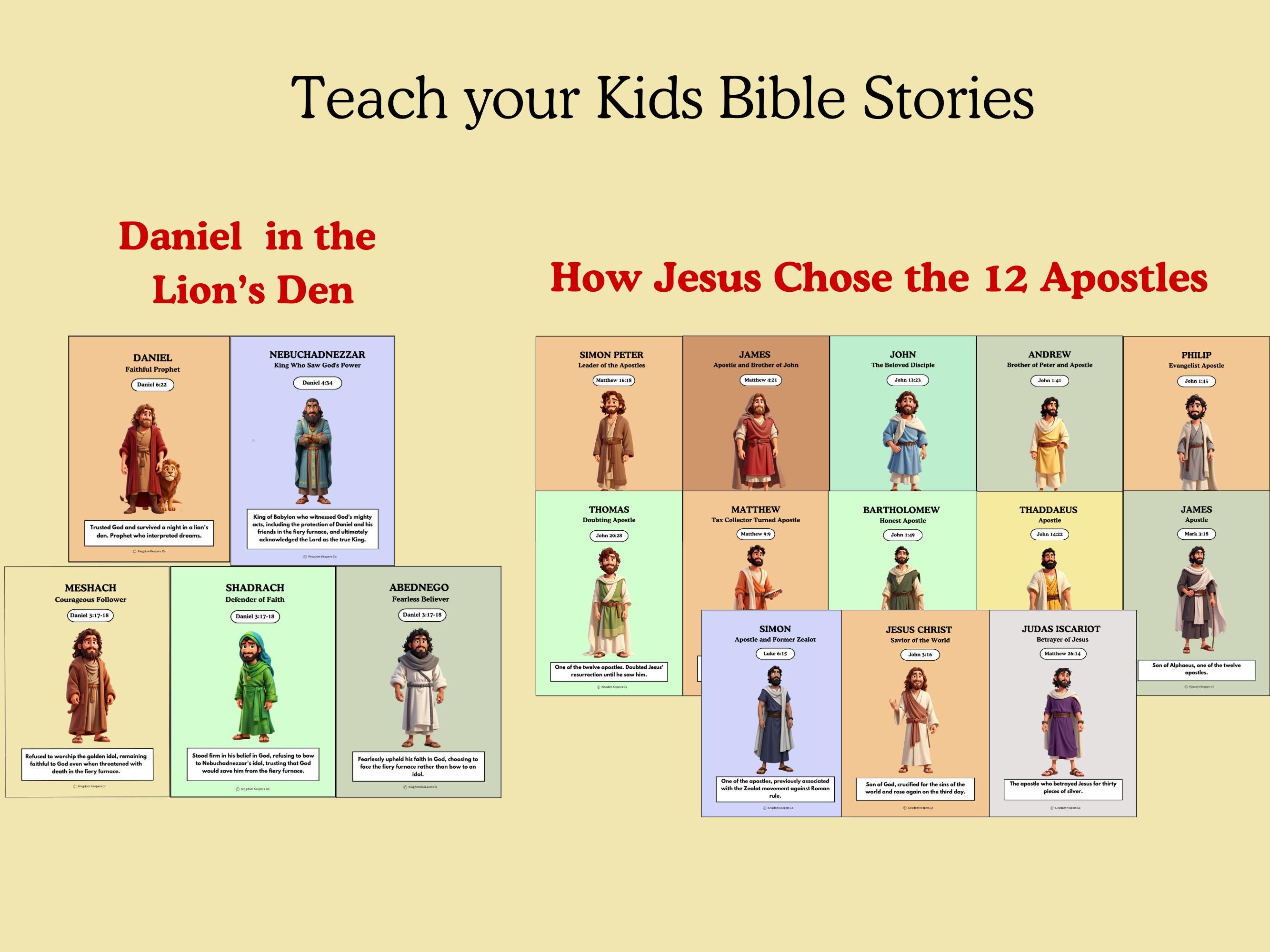 Bible Characters Printables, Bible Character Cards, Old Testament ...
