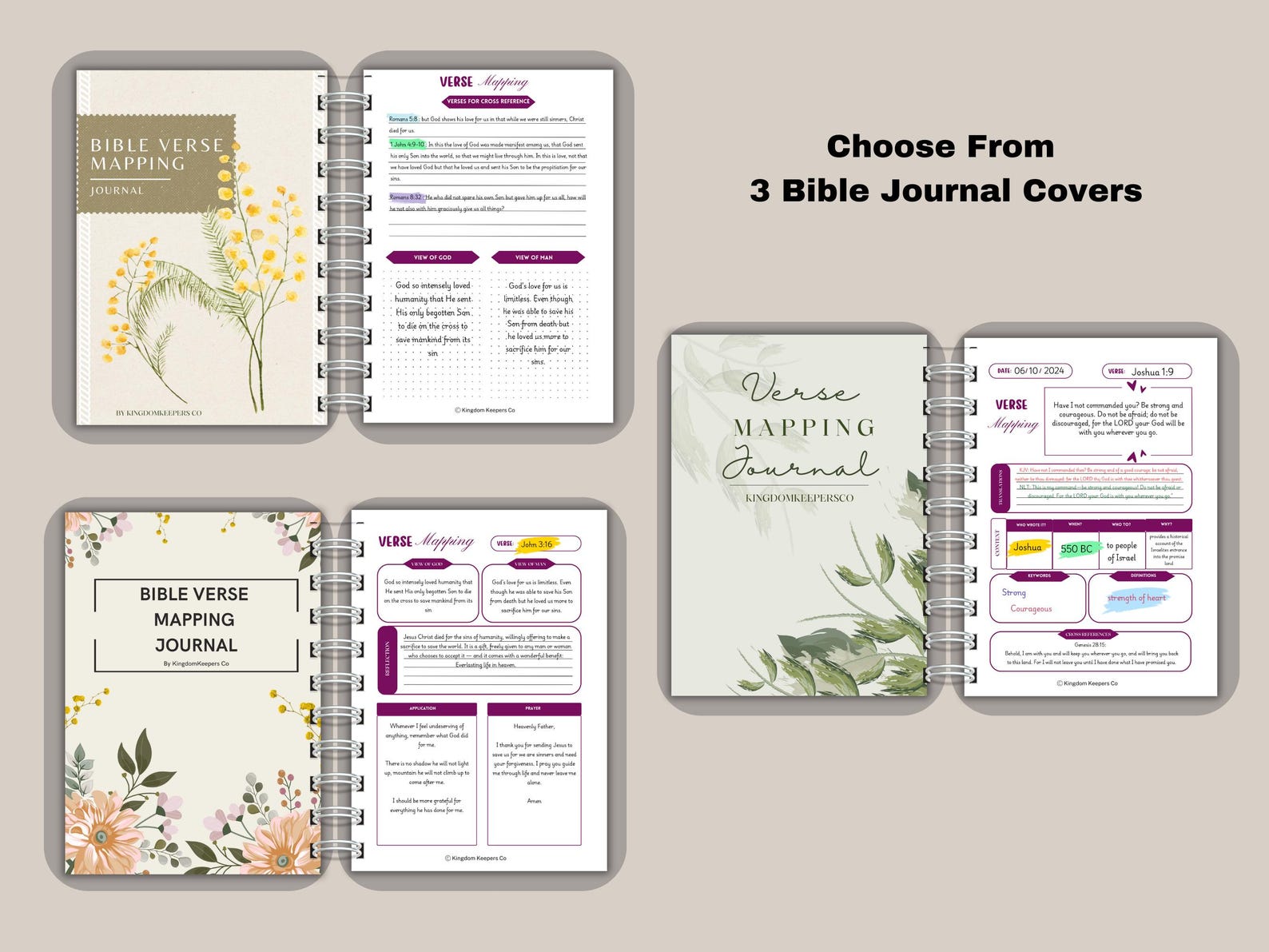 Verse Mapping Bible Study Journal, Verse Mapping Journal, Bible Verse ...
