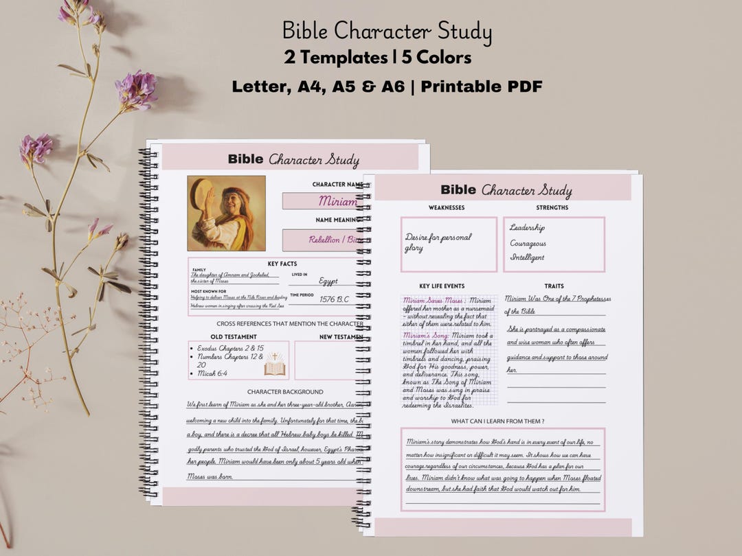 Bible Character Study, Bible Character Printable, Bible Character ...