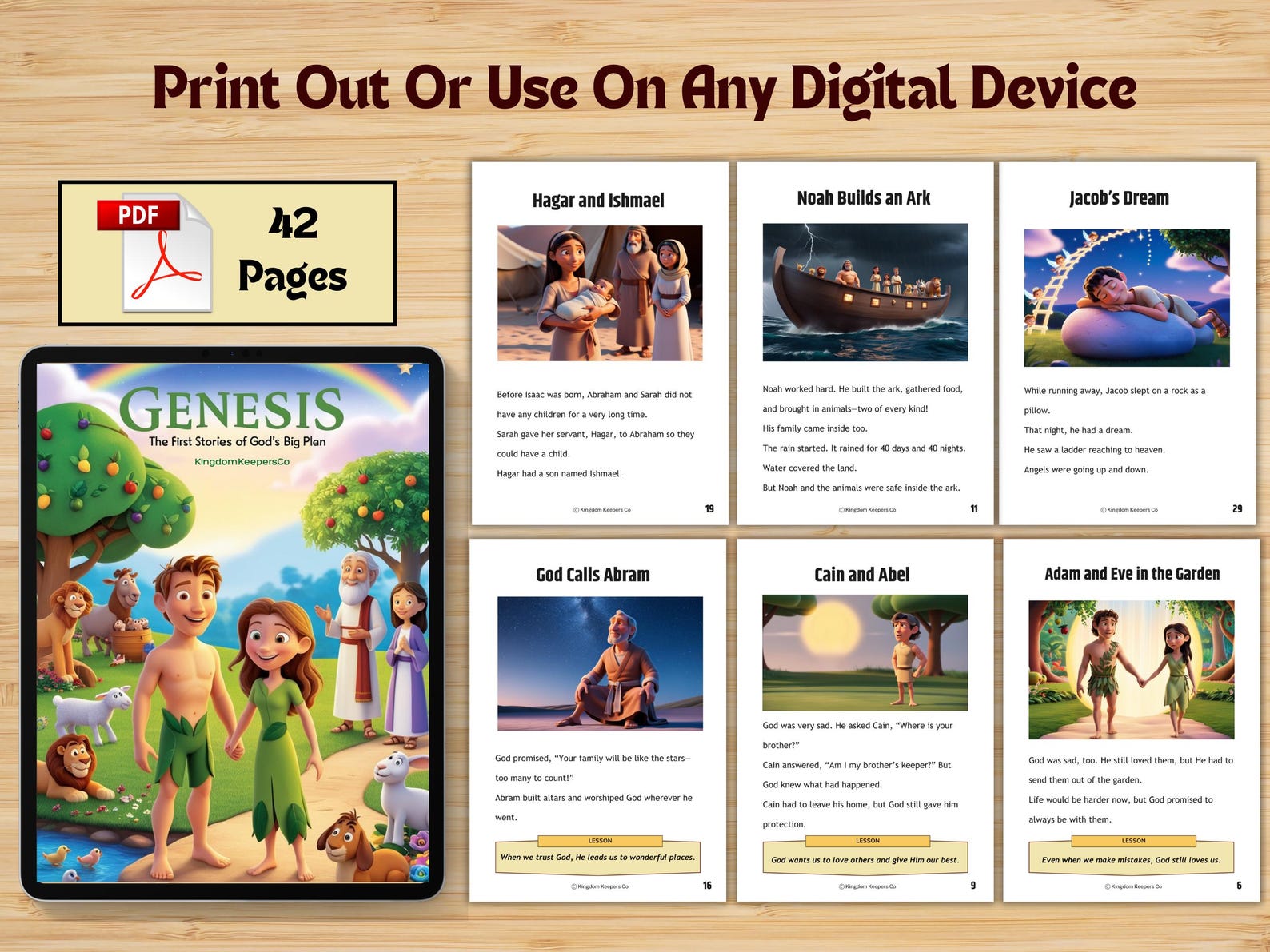 Kids Genesis Story, Genesis Printable, Book of Genesis, Bible Story Kid ...