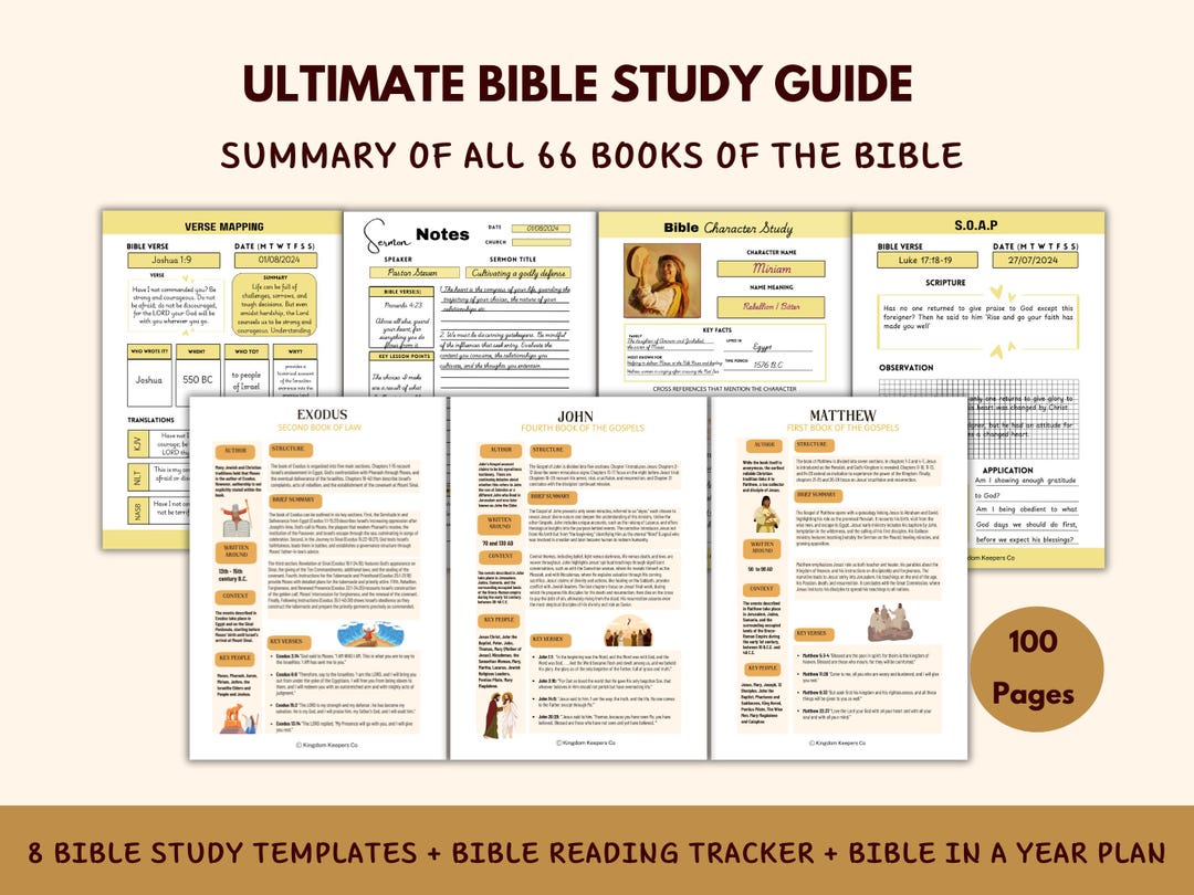 Bible Printable Summaries, Bible Study Guide, Inductive Bible Study ...