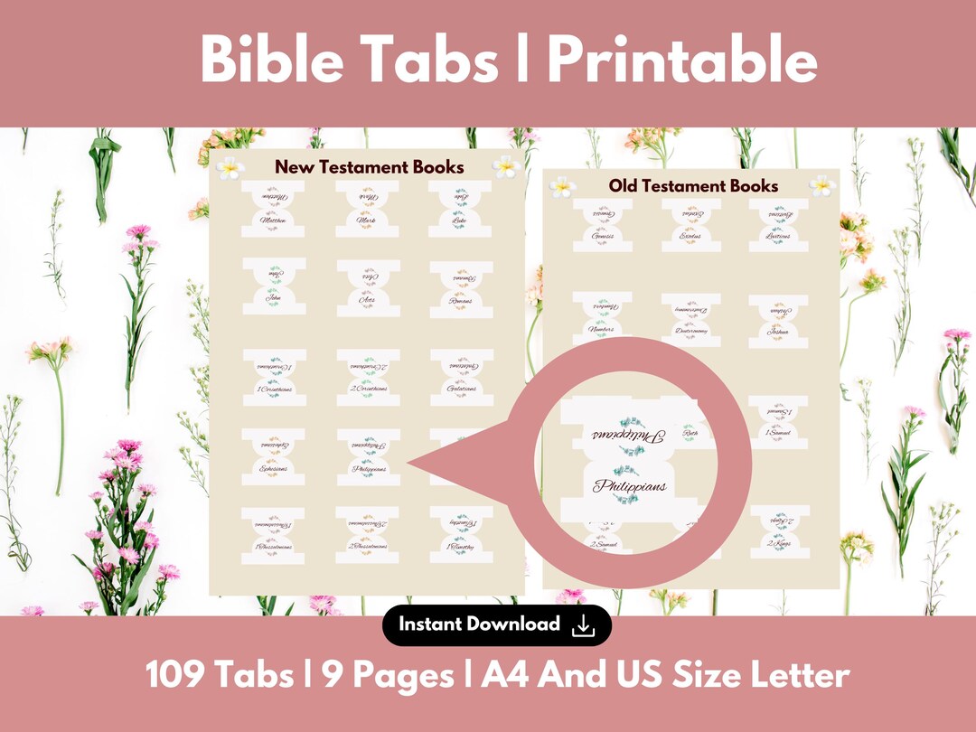 Bible Tabs for Women, Bible Tabs Printable, Cute Bible Tabs, Bible Tabs ...