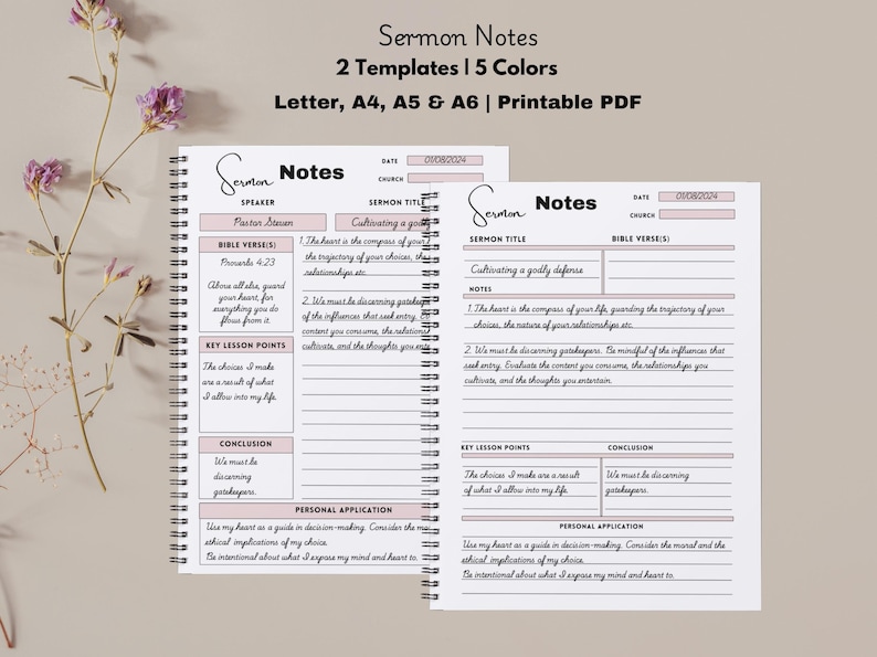 Sermon Notes Editable, Sermon Series, Sermon Notes Printable, Sermon ...