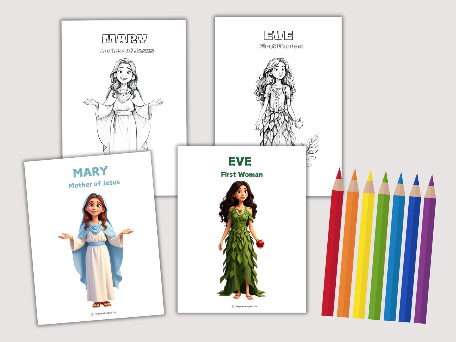 Women Bible Coloring, Bible Characters Color, Christian Bible Coloring ...
