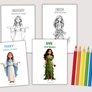 Women Bible Coloring, Bible Characters Color, Christian Bible Coloring ...