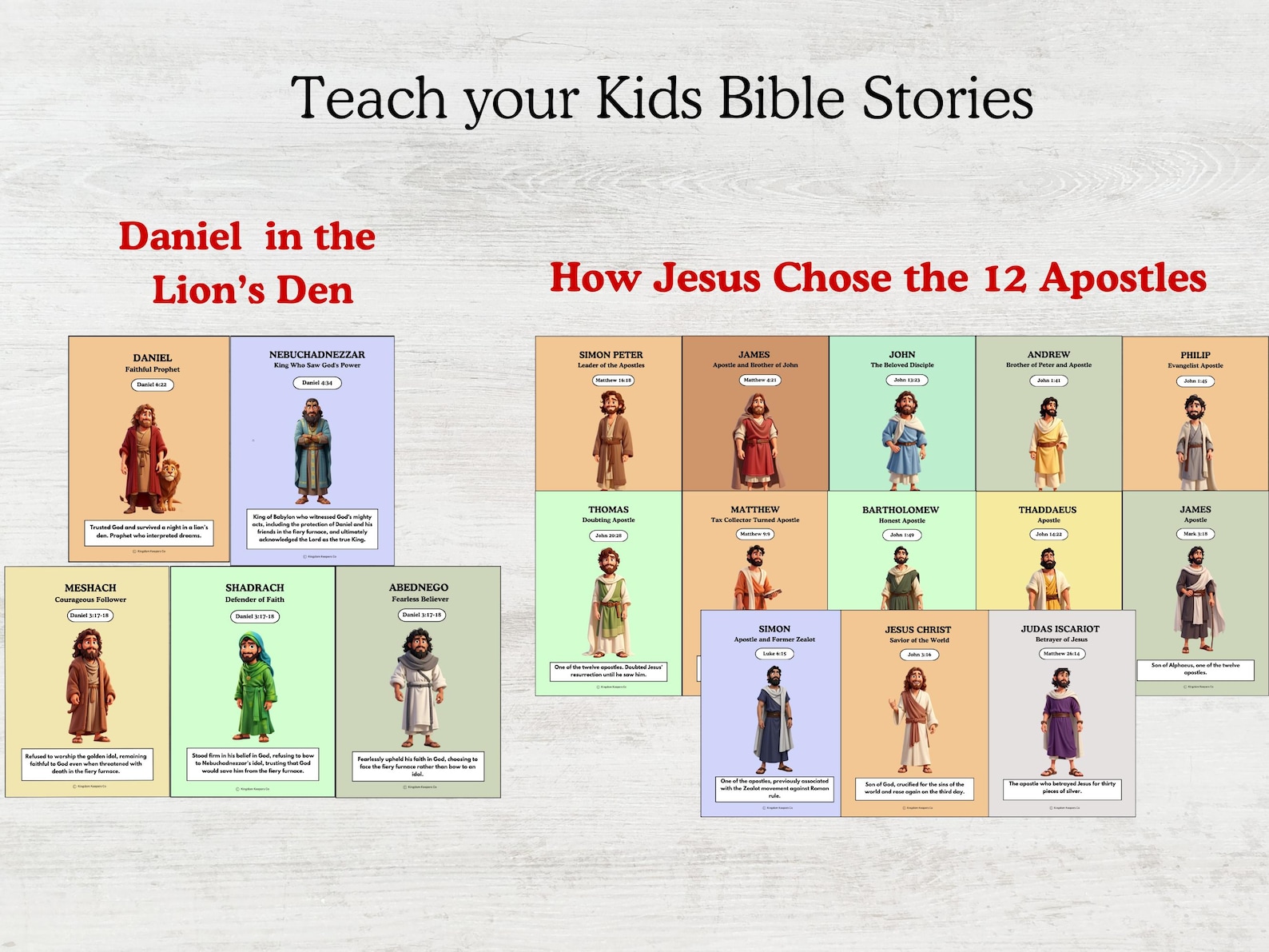 Bible Characters Printables, Bible Character Cards, Old Testament ...