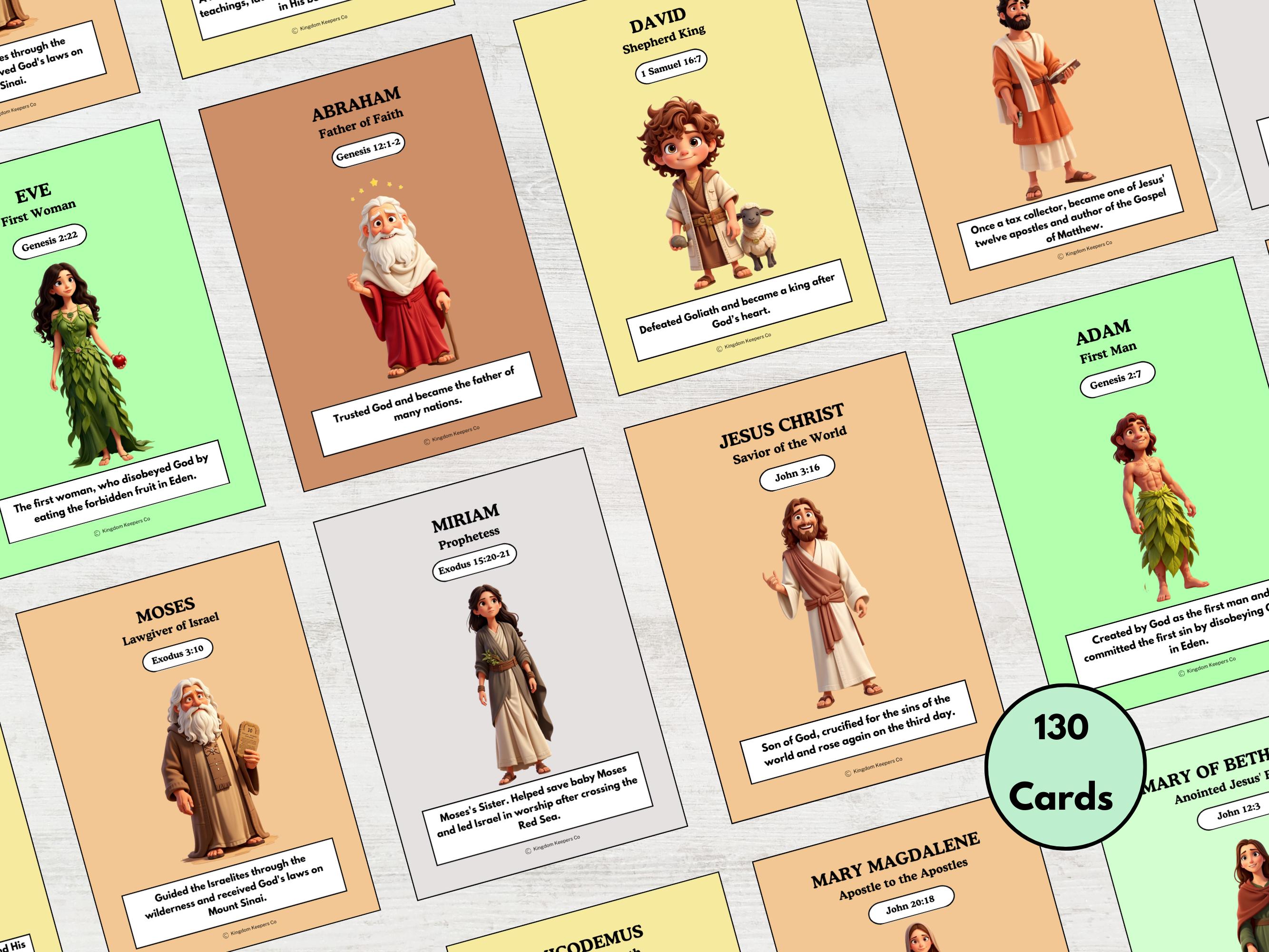 Bible Characters Printables, Bible Character Cards, Old Testament ...