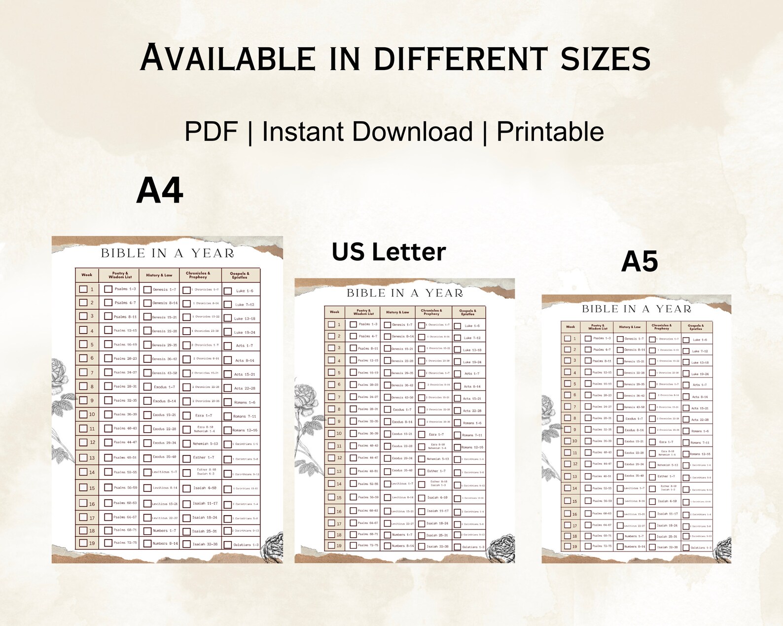 Yearly Bible Reading Plan Bible Reading Plan Bible In One Year Bible