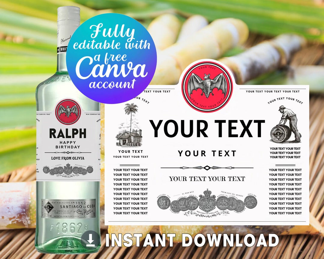 Personalized Label for a Bottle of Rum. A Fun, Cheap Gift for a ...