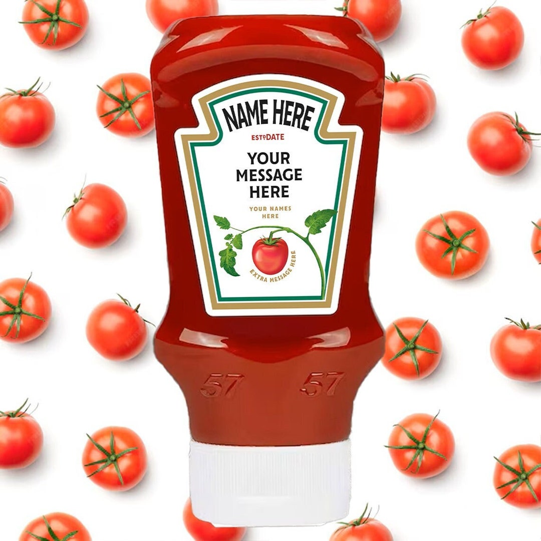 Personalized Ketchup Bottle Label. A Fun, Cheap Gift for a Birthday or ...