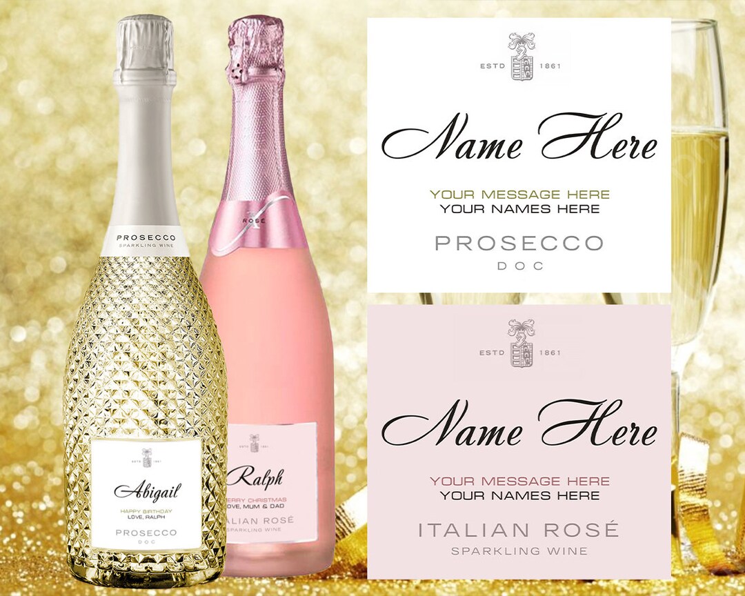 Personalized Prosecco Bottle Label. A Fun Cheap Gift for Birthdays ...