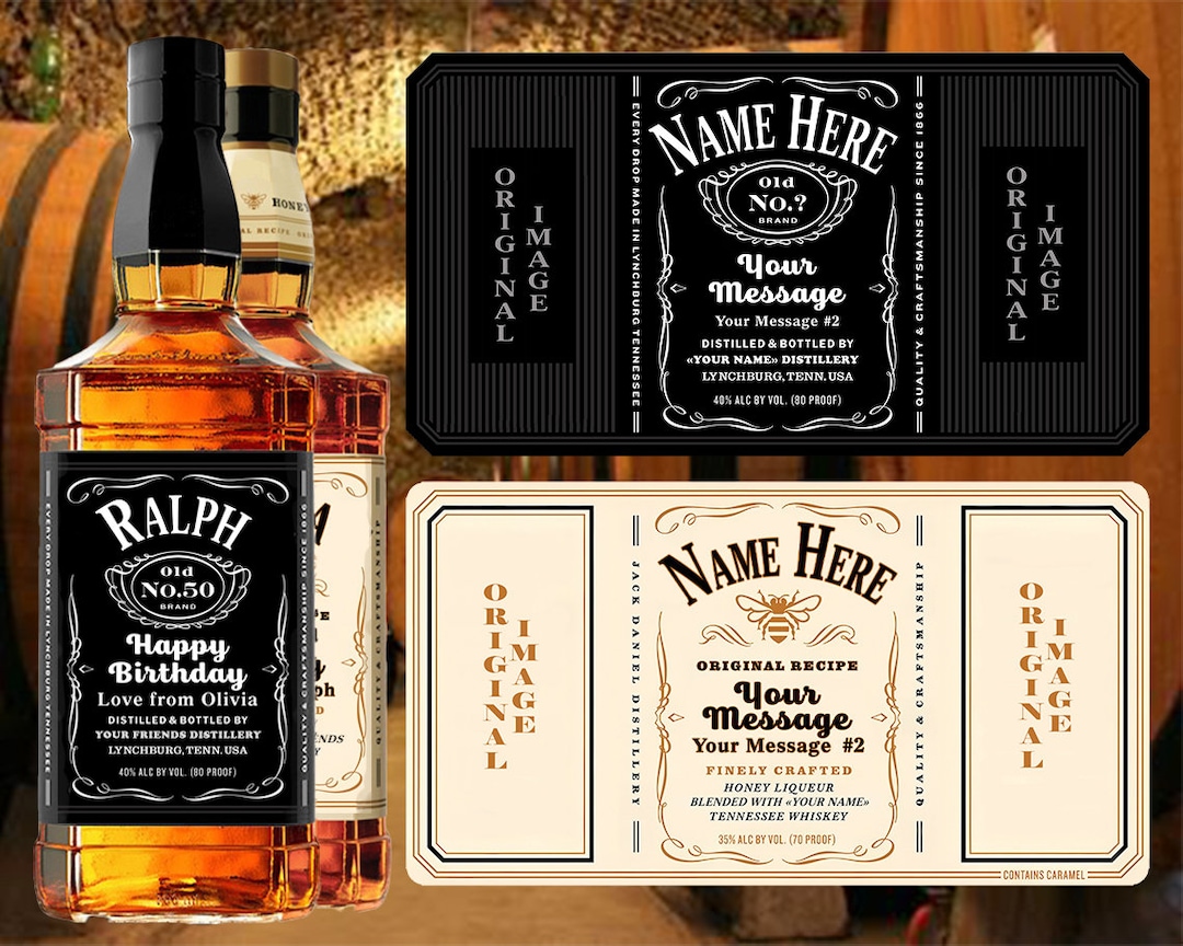 Personalized Whiskey Bottle Label. A Fun, Cheap Gift for a Birthday ...