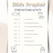 Bible Prophet Matching Game Christian Printable Activity for Kids ...