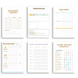 Kids Planner Printable Daily Schedule Homeschool Student Organizer ...