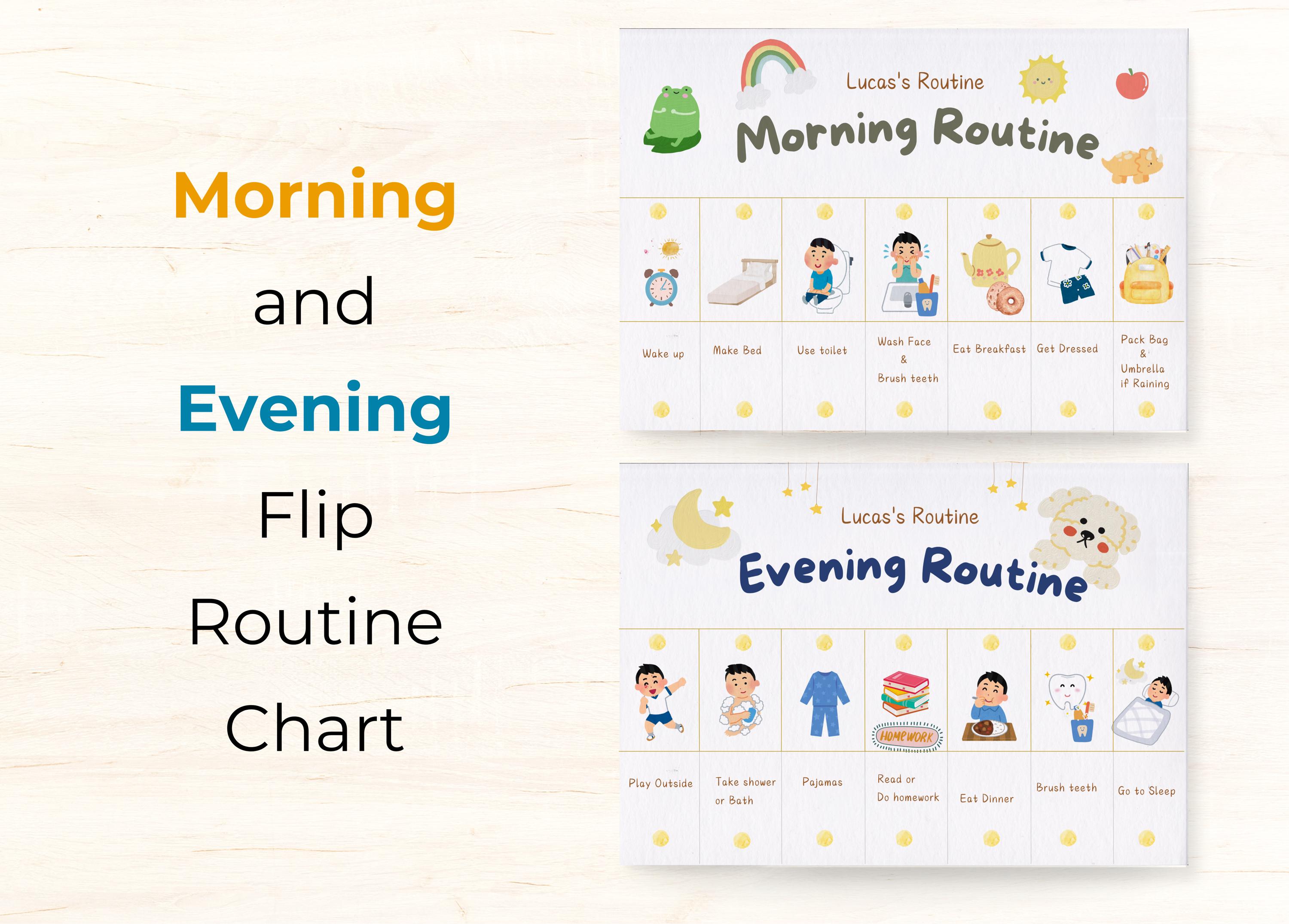Kids Visual Schedule Printable Daily Routine Chart Homeschool ...