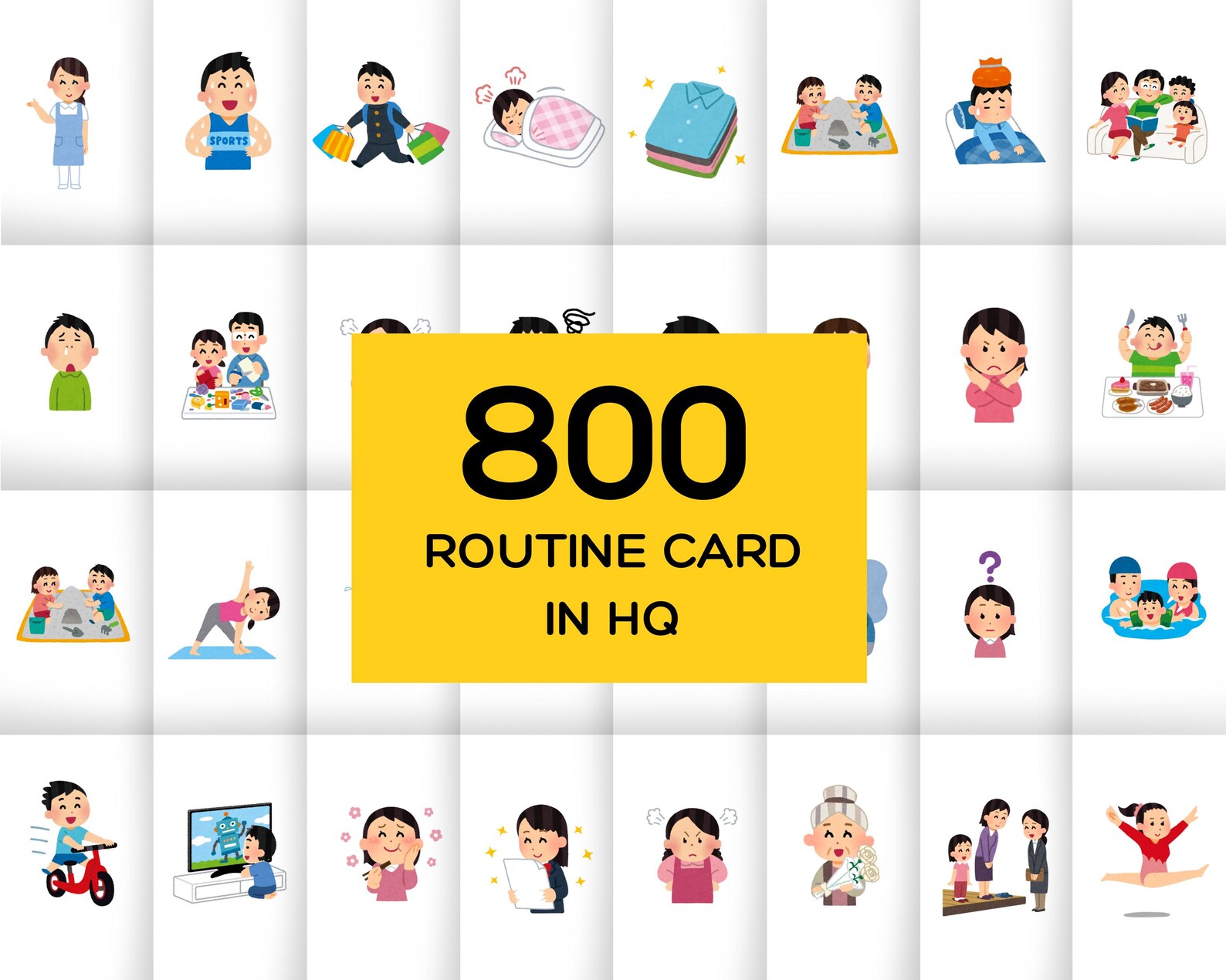 Visual Schedule Cards Printable Kids Daily Routine Cards Toddler ...