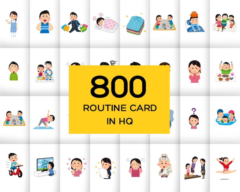 Visual Schedule Cards Printable Kids Daily Routine Cards Toddler ...