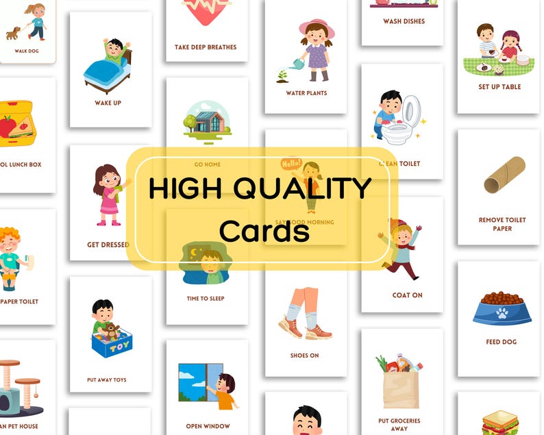 Daily Routine Cards Visual Schedule Toddler Routine Chart for Kids ...