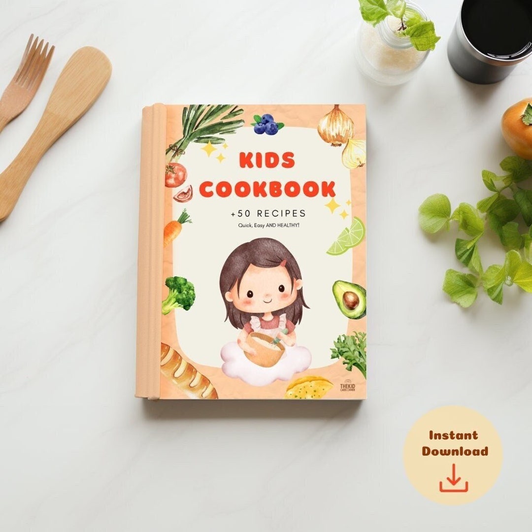 Kids Cookbook Cookbook Binder Recipe Binder Cook Book Template Family Cookbook Recipes Journal ...