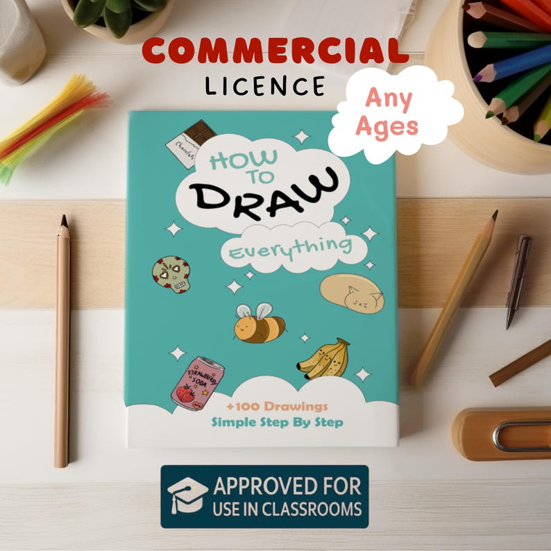 How to Draw for Kids Easy Step-by-step Drawing Book Commercial License ...