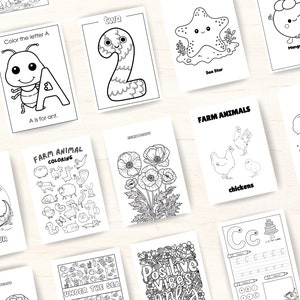 MEGA BUNDLE, 8 Educational Colouring Books, Alphabet, Numbers ...