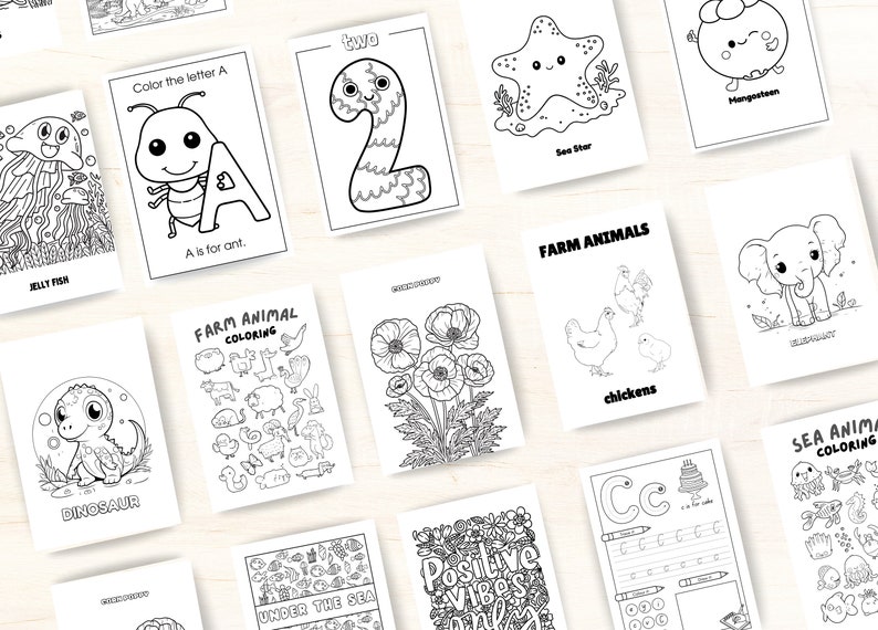 MEGA BUNDLE, 8 Educational Colouring Books, Alphabet, Numbers ...