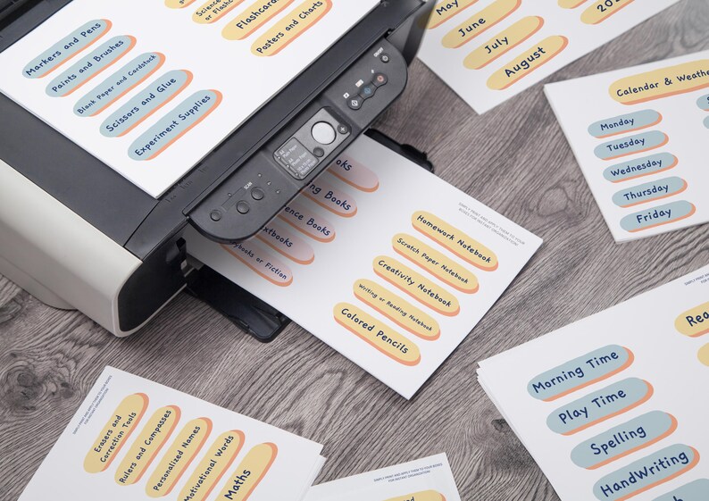 Homeschool Organization Labels Printable School Binder and Notebook ...