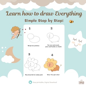 Easy Drawing Guide Step by Step Tutorial Learn to Draw for Kids and ...