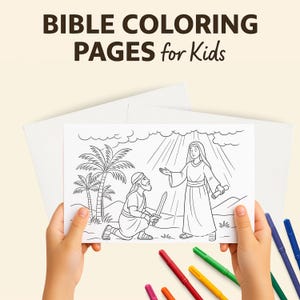 Bible Craft Activity Prophet Coloring Page Kid Bible Lesson Women Hero ...