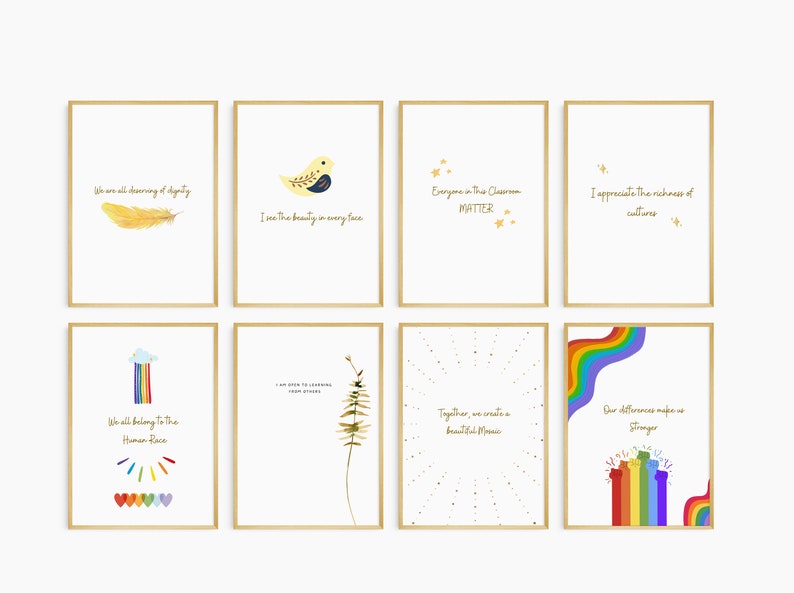 Inclusive Wall Art Printables for Kids Room and Nursery Multicultural ...