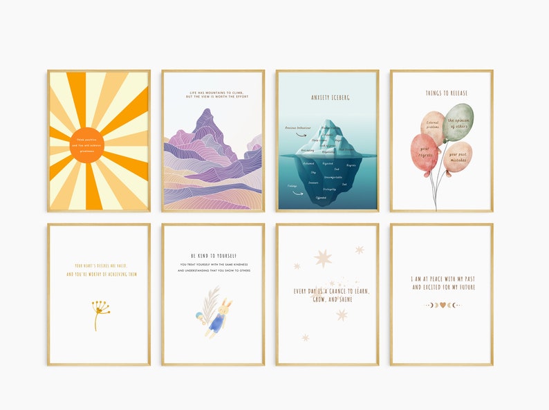 50 School Counseling Posters Counselor, Office Decor Psychologist ...