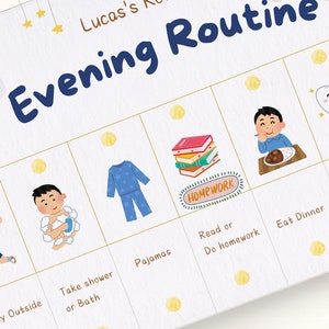 Routine Flip Chart, Routine Chart, Chore Chart, Daily Checklist, Kids ...