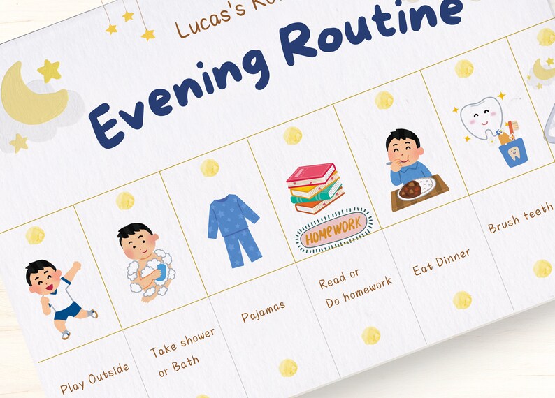 Routine Flip Chart, Routine Chart, Chore Chart, Daily Checklist, Kids ...