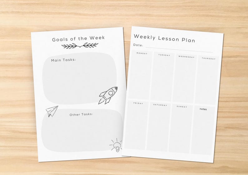 Homeschool Planner PDF Printable Record Keeping Attendance Tracker ...