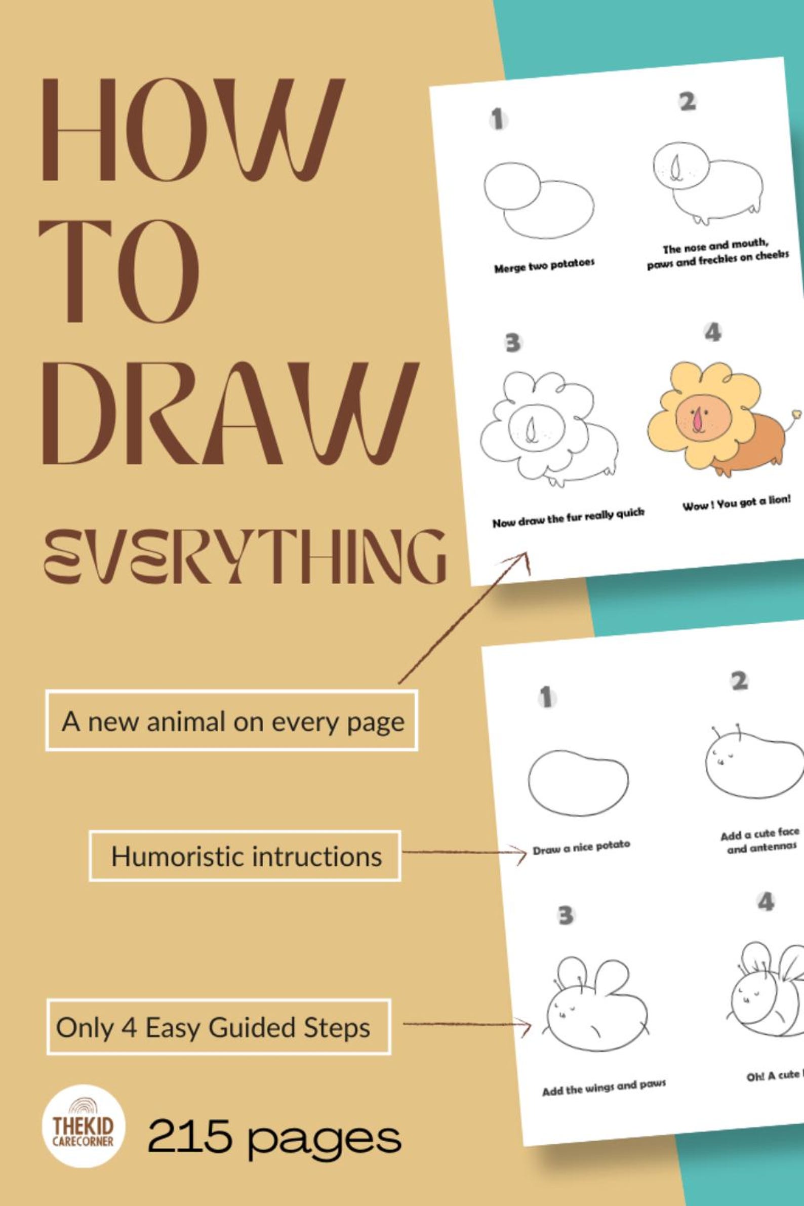 How to Draw for Kids Easy Drawing Guide Step by Step Drawing Lessons ...