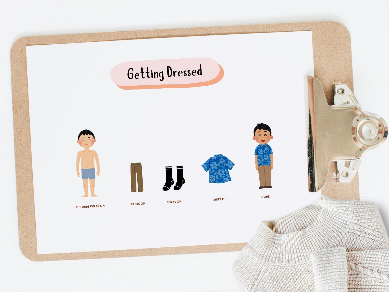 Daily Routine Chart for Kids Visual Schedule Bathroom Routine Potty ...