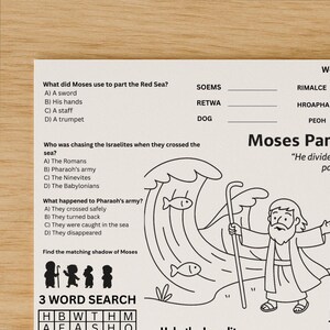 Christian Bible Game for Sunday School Old Testament Activity Sheet ...